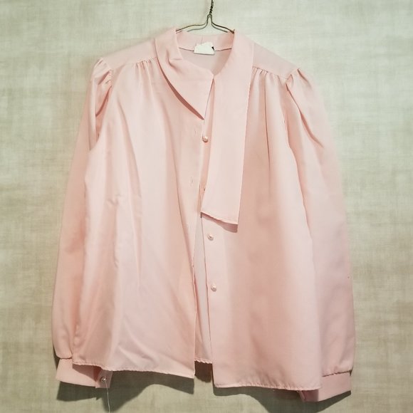 CINDY COLLINS | Tops | Cindy Collins Long Sleeve Button Front Neck Tie ...